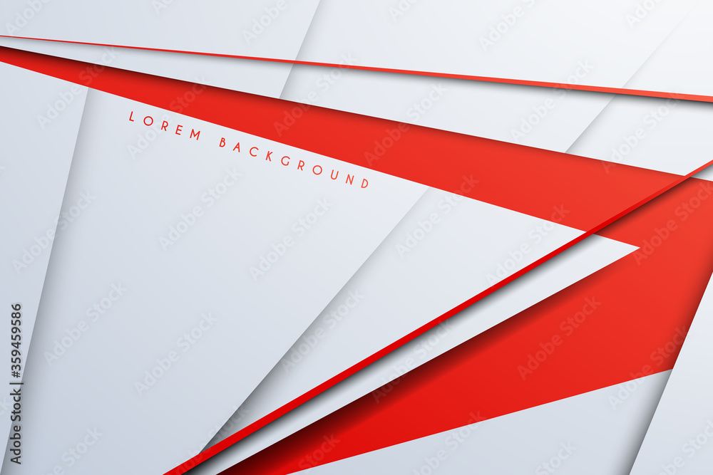 Abstract red and white geometric background Stock Vector | Adobe Stock
