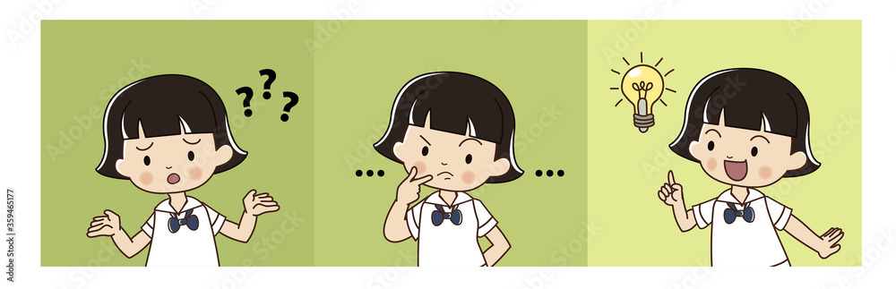 Cute girl in Thai student uniform is confusing then thinking and got ...