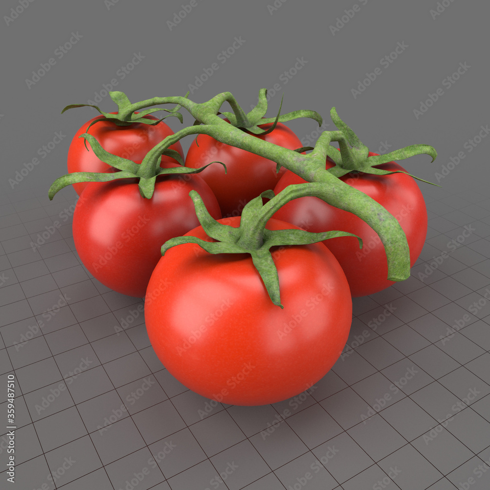 Cherry tomato truss 1 Stock 3D asset | Adobe Stock