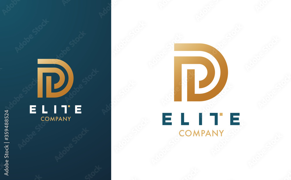 Premium Vector D Logo in two colour variations. Beautiful Logotype for ...