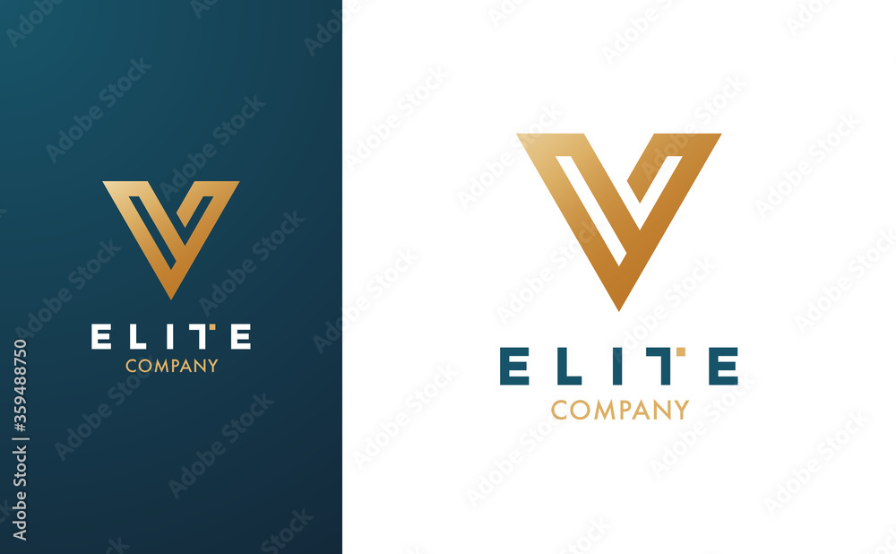 Premium Vector V Logo in two colour variations. Beautiful Logotype for ...