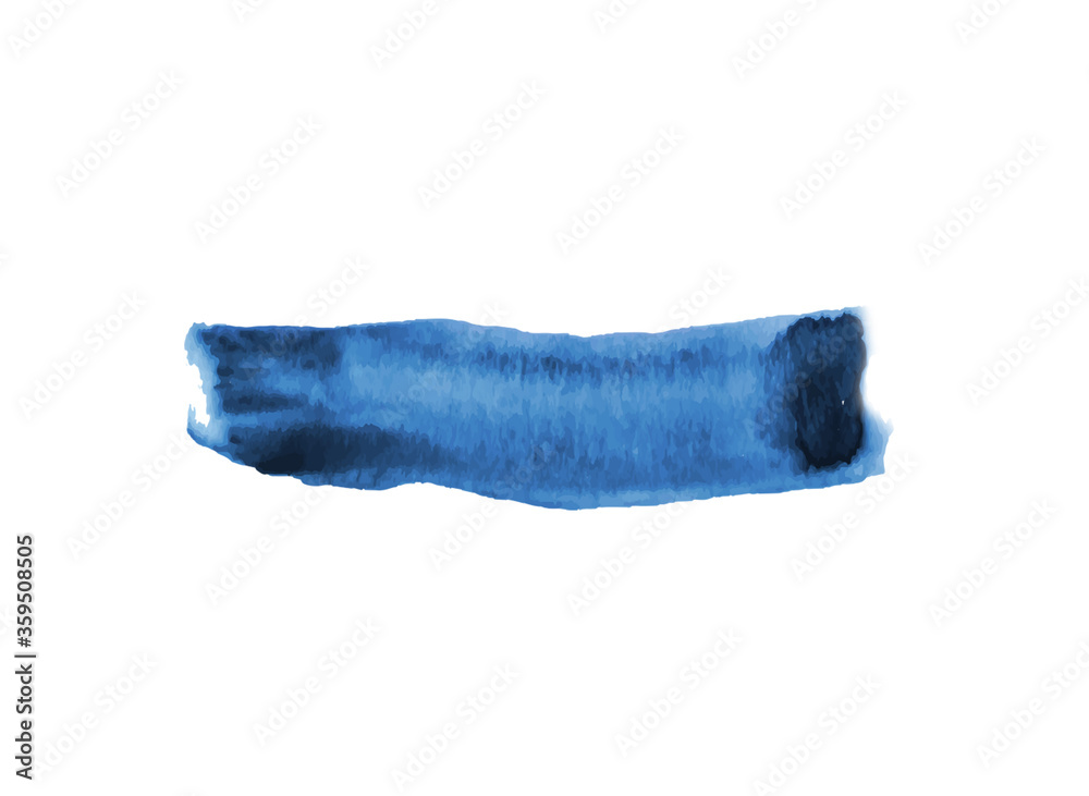 Blue watercolor brush stroke set, my original hand drawing art, Set of ...