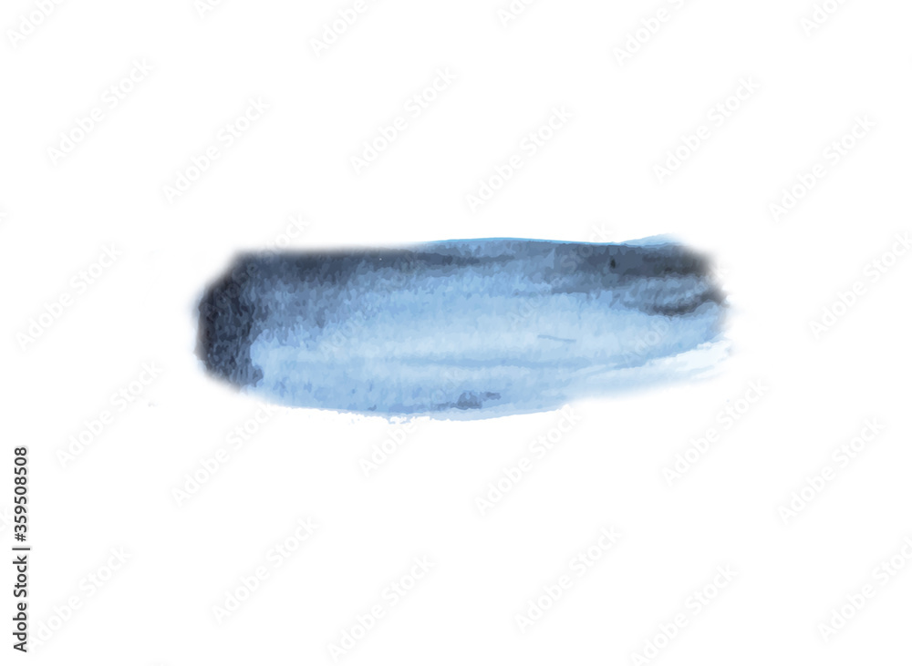 Blue watercolor brush stroke set, my original hand drawing art, Set of ...