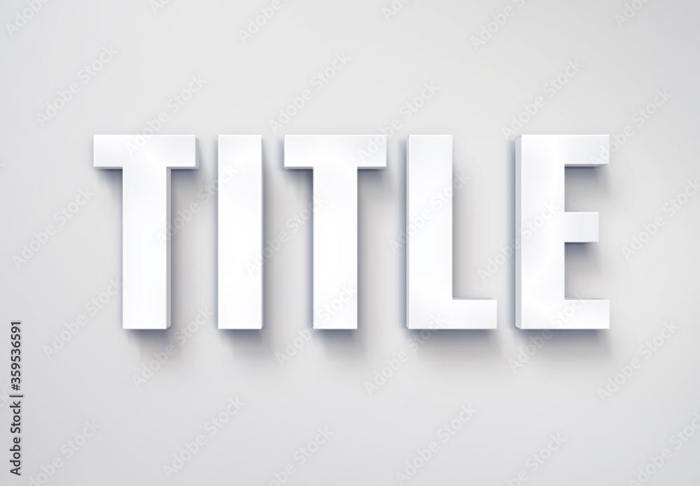 3D Clean Text Effect Style Mockup Stock Template | Adobe Stock