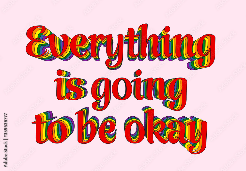 Rainbow Colorful Zoom Letters Text Effect Style Mockup Stock Template ...