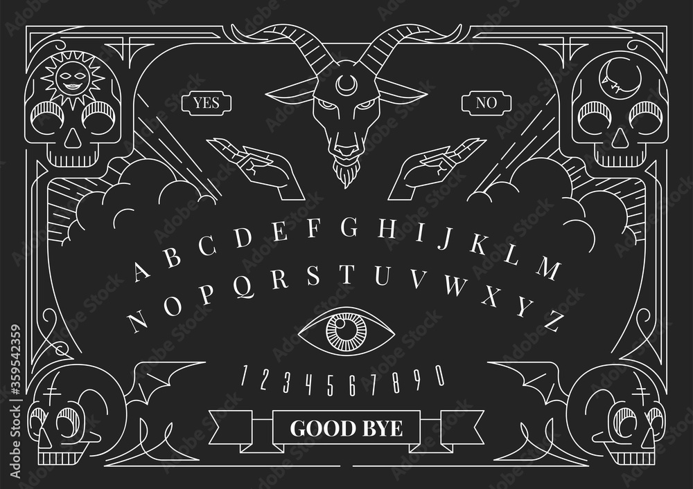 Ouija Board Illustration Stock Vector Adobe Stock
