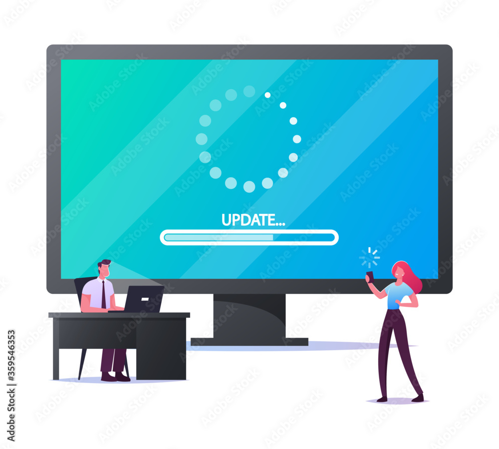 Update Software Application and Hardware Upgrade Technology Concept ...