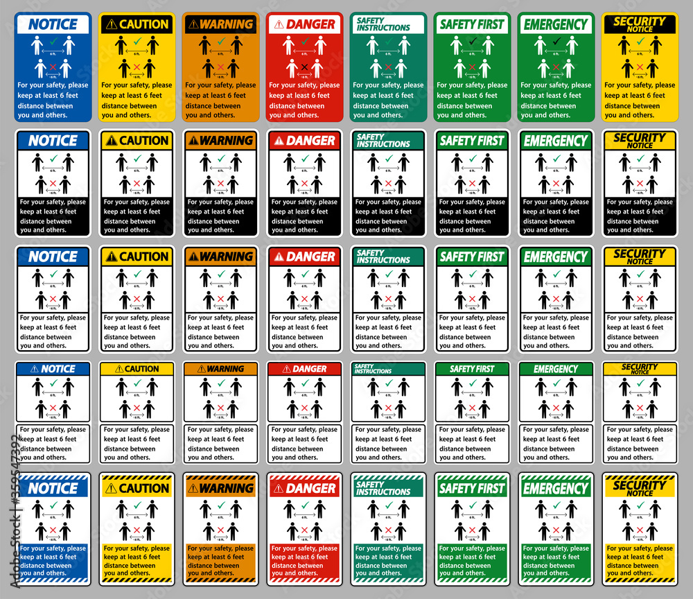 Keep 6 Feet Distance,For your safety,please keep at least 6 feet ...