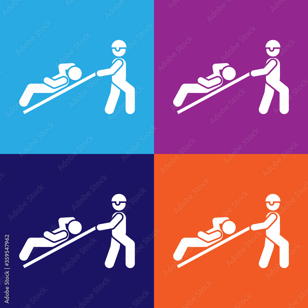 man, soldier, injured, military pictogram icon. Signs and symbols can ...