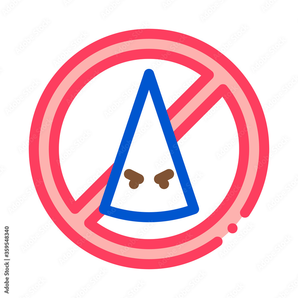 ku klux klan crossed out sign icon vector. ku klux klan crossed out ...