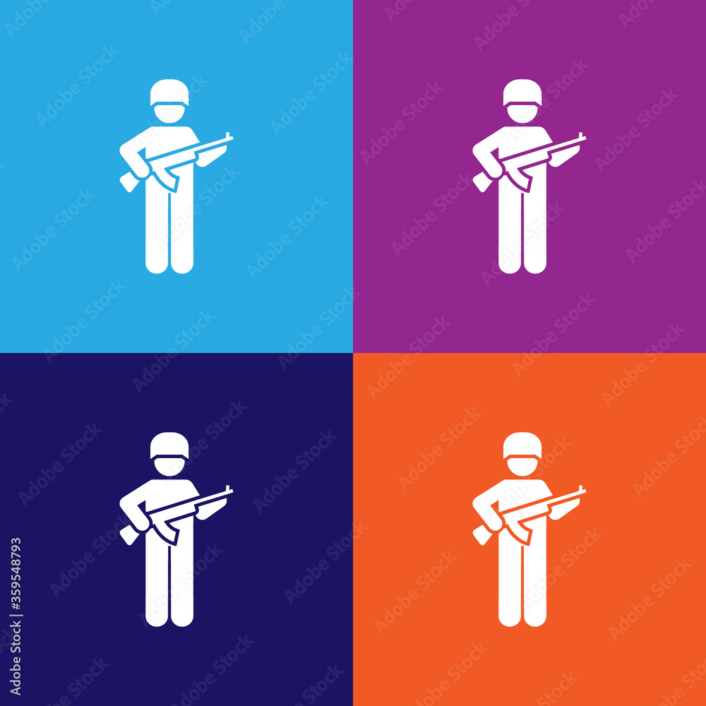 military, action, man, guns shotgun pictogram icon. Signs and symbols ...