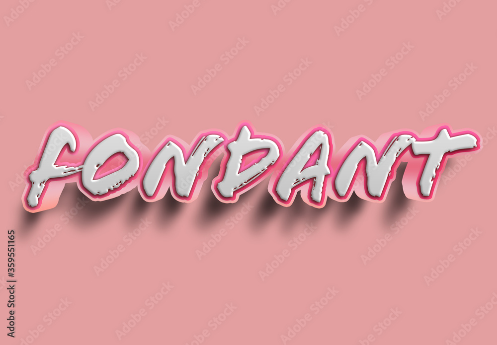 3D Fondant Text Effect Mockup Style Stock Template | Adobe Stock