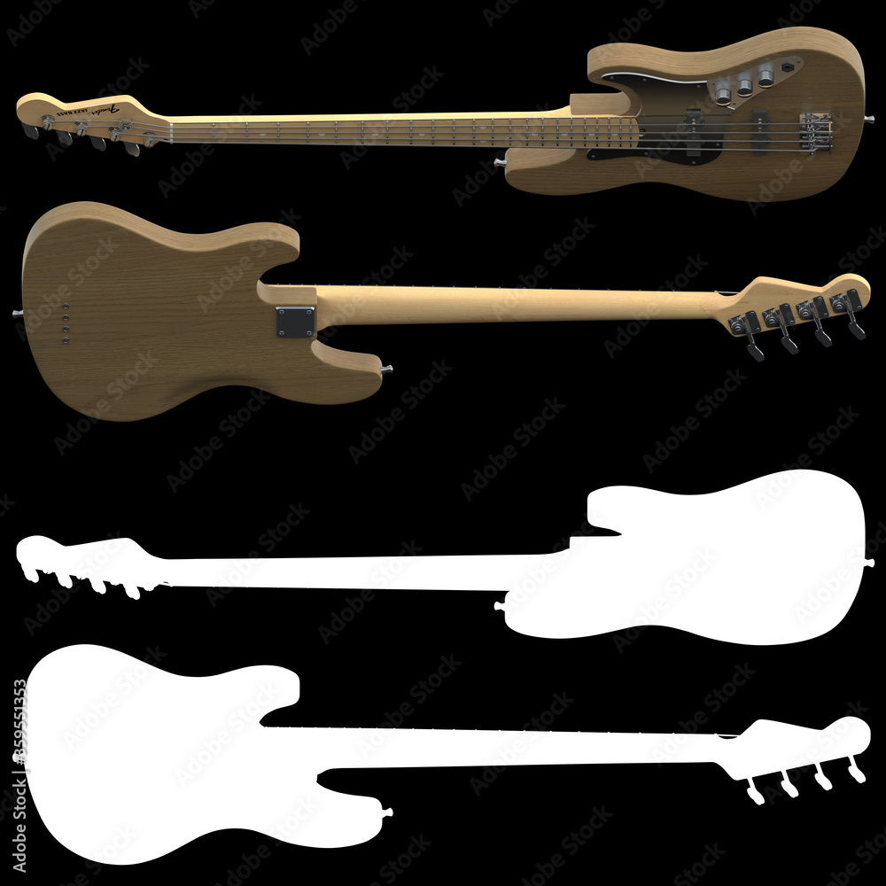 10K Ressoluion Bass Perspective views 3d model render for compositing ...