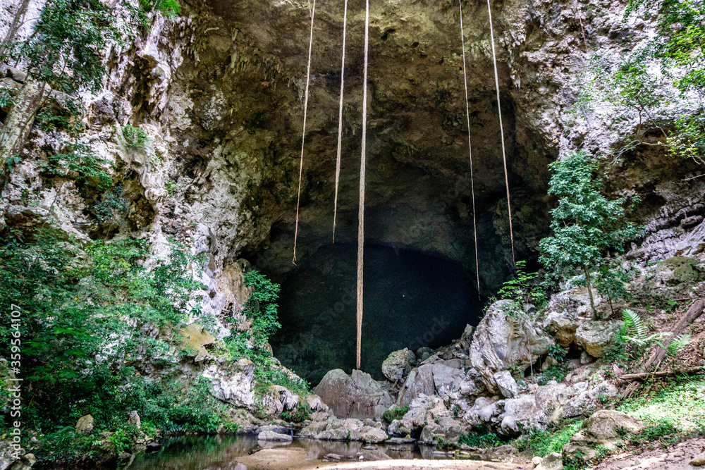 Rio Frio Caves and Cave Waterfalls in Belize. Stock Photo | Adobe Stock