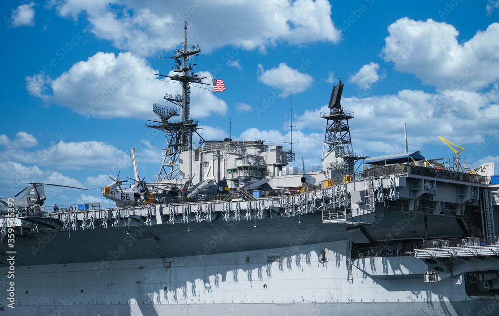 Flight Deck of USS MIdway Stock Photo | Adobe Stock