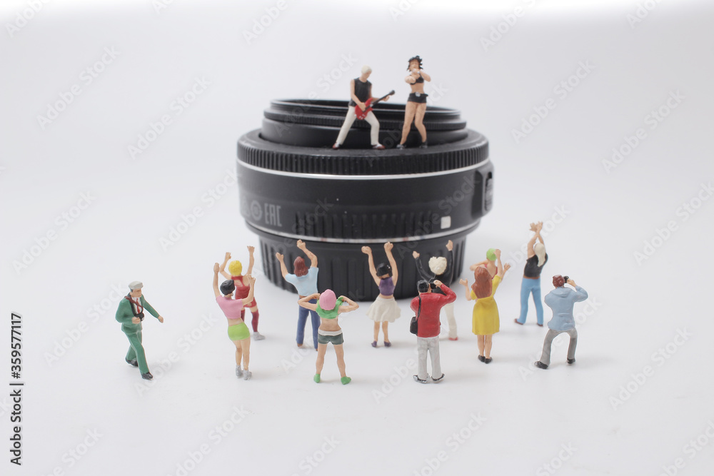 mini people dancing at party nightlife event in a club Stock Photo ...