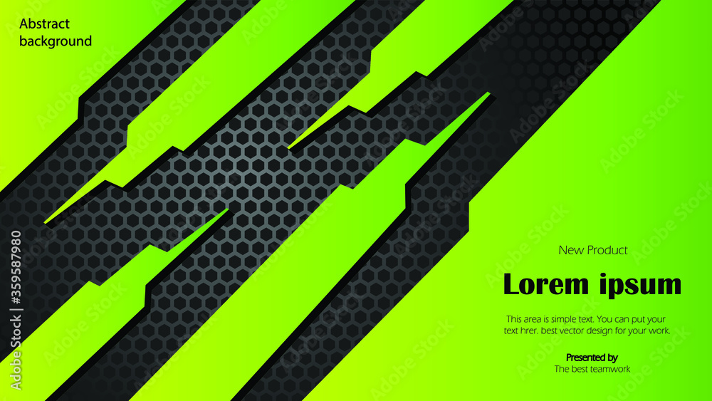 Modern green sport abstract background in full HD size, vector template ...