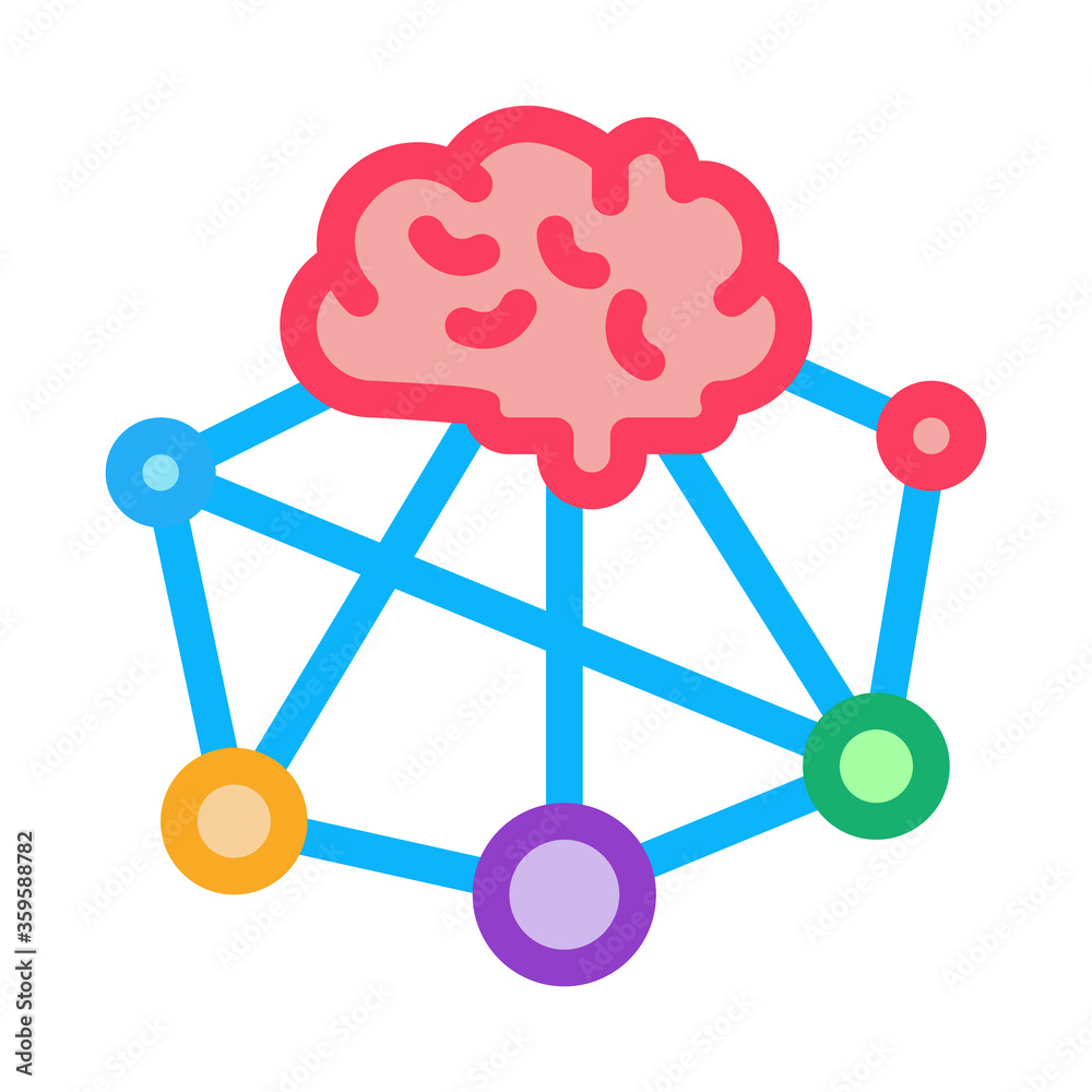 neuromarketing brain icon vector. neuromarketing brain sign. color symbol illustration Stock ...