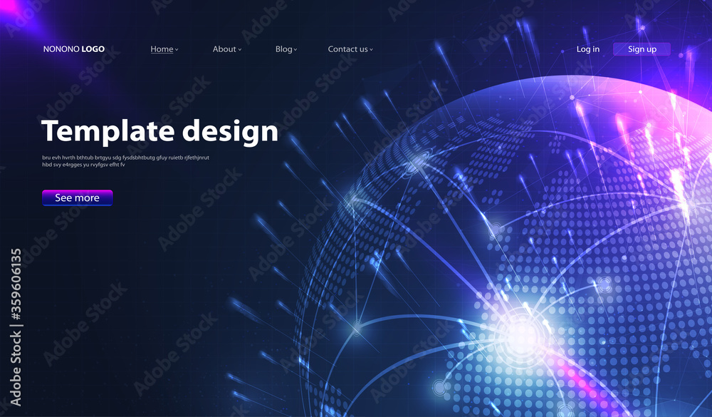 Abstract technology data visualization background. network futuristic ...