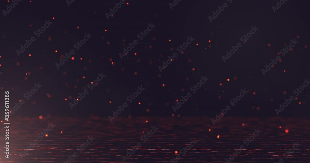 Realistic animation of sparks and embers falling to the ground ...