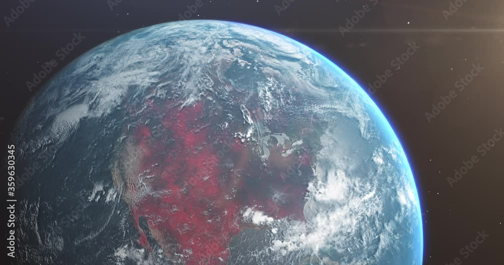 Video Stock Coronavirus Covid-19 pathogen spread animation on world. 3D ...