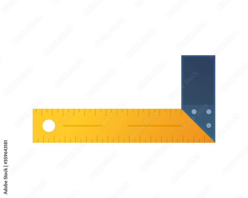 Try square icon in cartoon style. Woodworking hand tool element ...