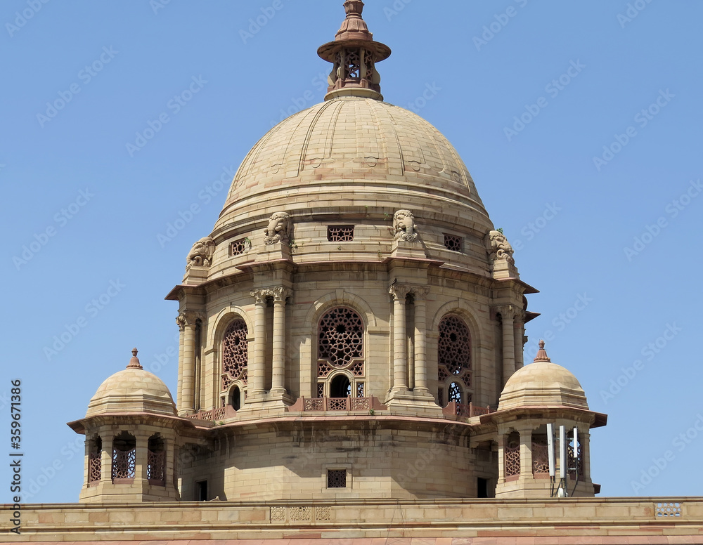 The dome of one of the secretariats of the complex of government ...