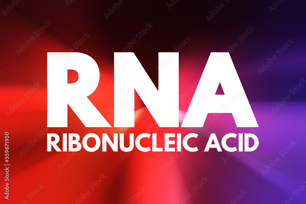 RNA - Ribonucleic acid acronym, medical concept background Stock Photo ...