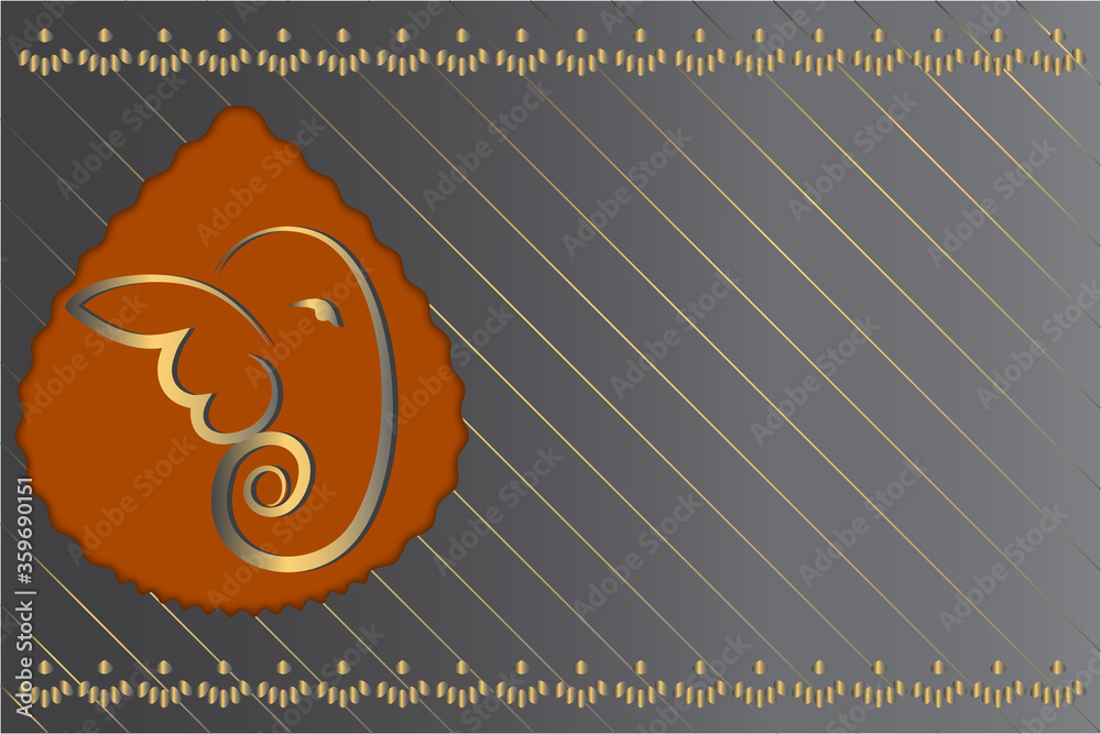 Lord Ganesha Card Design , Ganesh Chaturthi, Ganpati vector, Festival ...