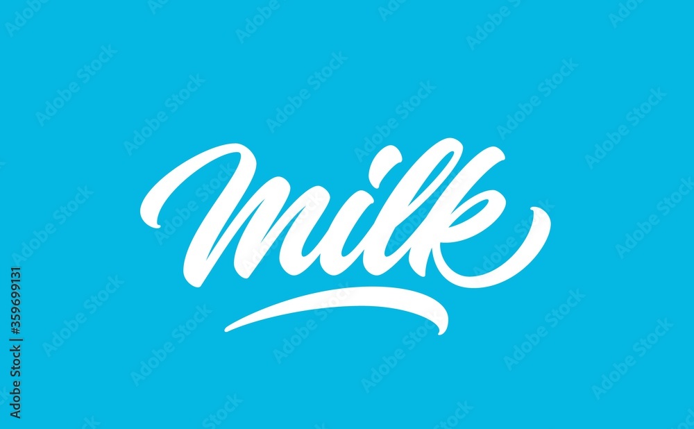 Milk handwritten logo design. Modern calligraphy lettering design. Milk ...