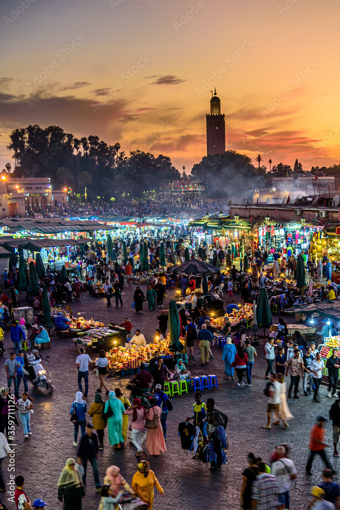 Jemaa el-Fnaa is a square and market place in Marrakesh's medina ...