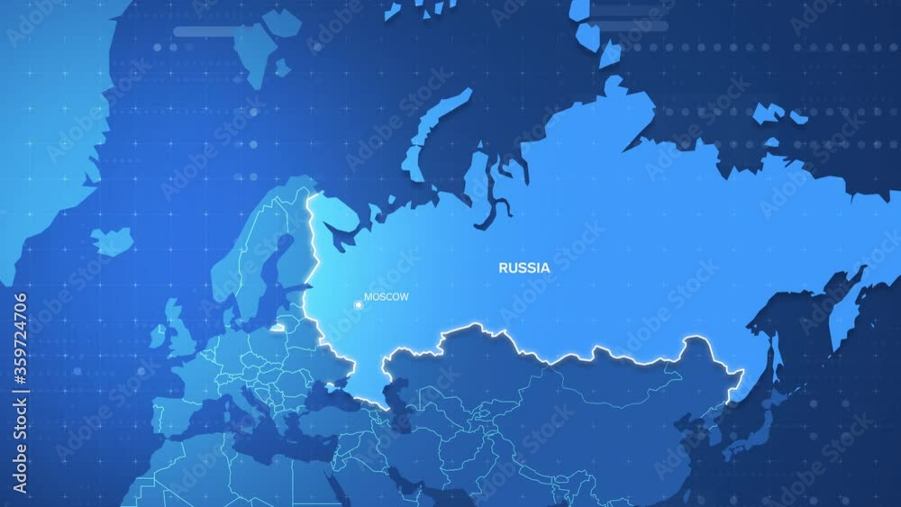 animated map of Russia Stock Video | Adobe Stock