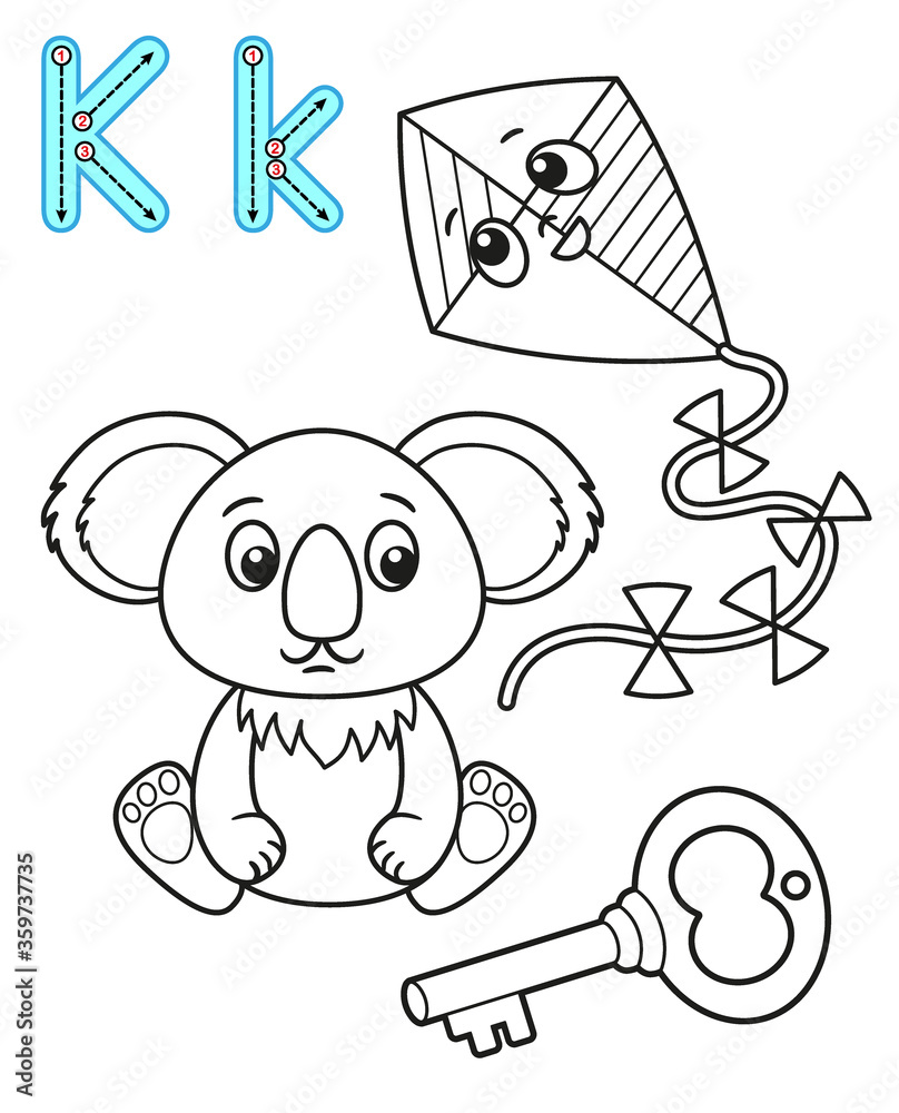 Printable coloring page for kindergarten and preschool. Card for study ...