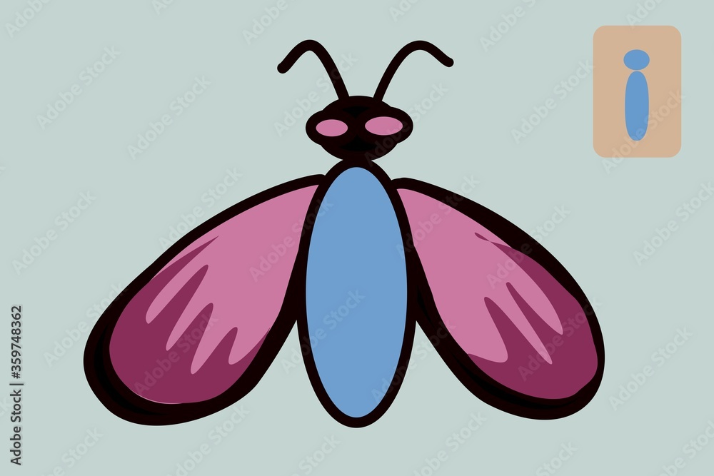 graphic image of flying insect as worksheet for preschool tutorial in ...