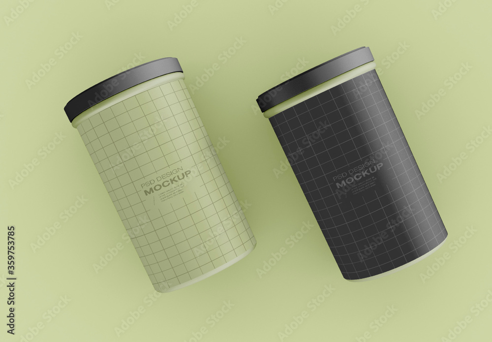 Two Cans Mockup Stock Template | Adobe Stock