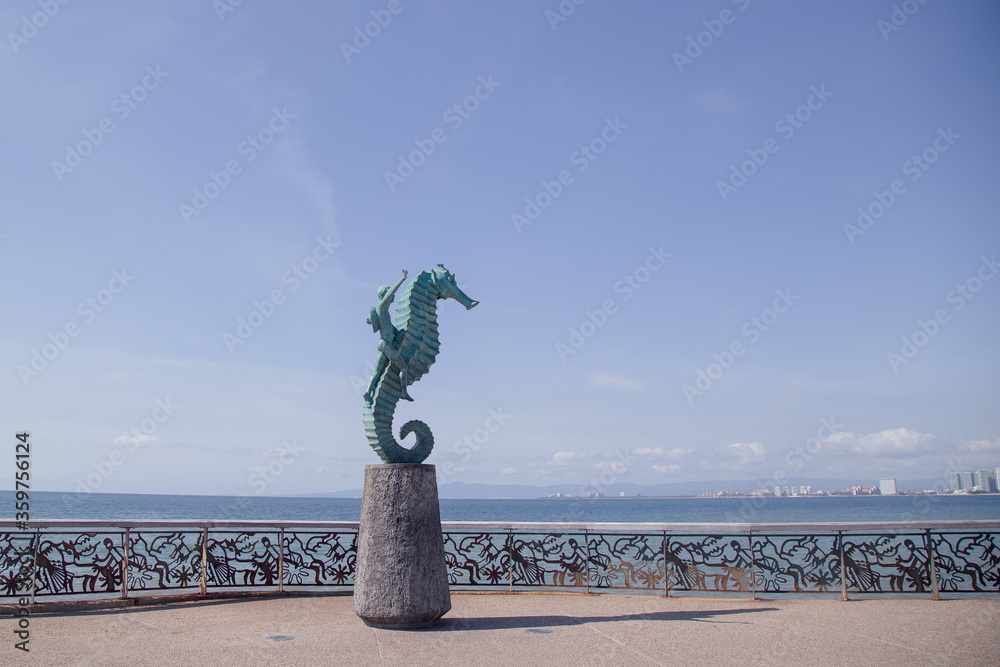 Monumento El Caballito in Mexico seahorse statue in Puerto Vallarta ...