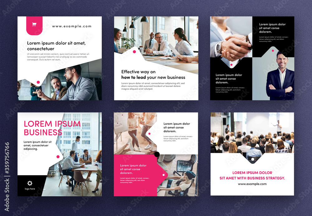 Corporate Social Media Post Layouts Stock Template | Adobe Stock