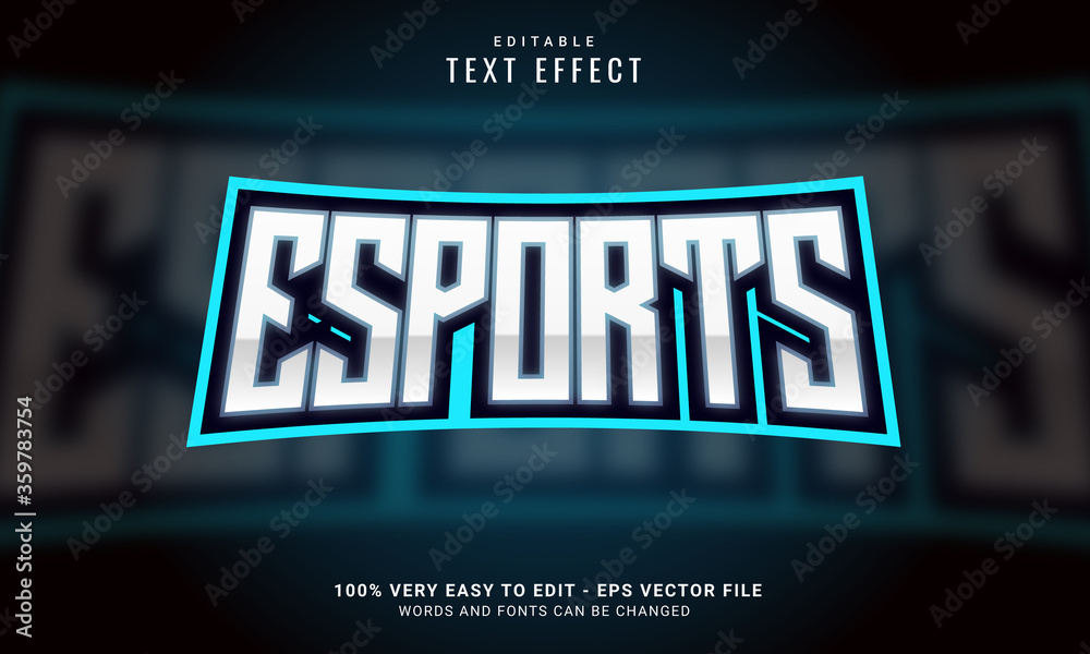 Editable Gaming Text Effect, Words & Fonts Can Be Changed Stock Vector ...