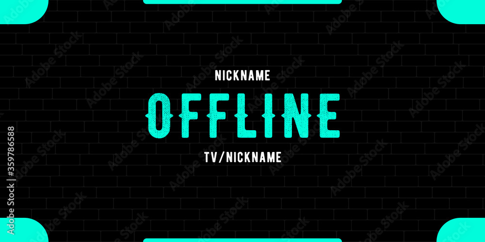 Offline hud screen banner 16:9 for streamers. Screensaver for offline ...