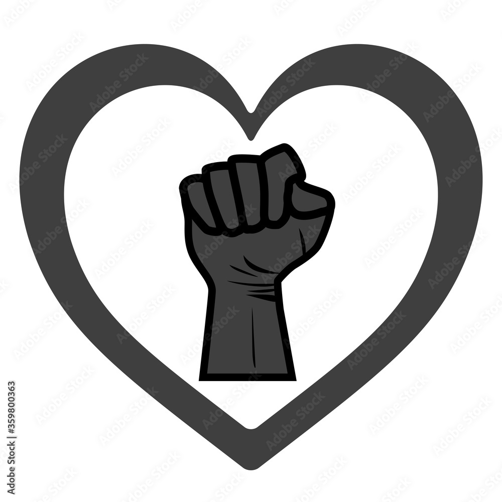 Black lives matter. Hand symbol for all black lives matter protest in ...