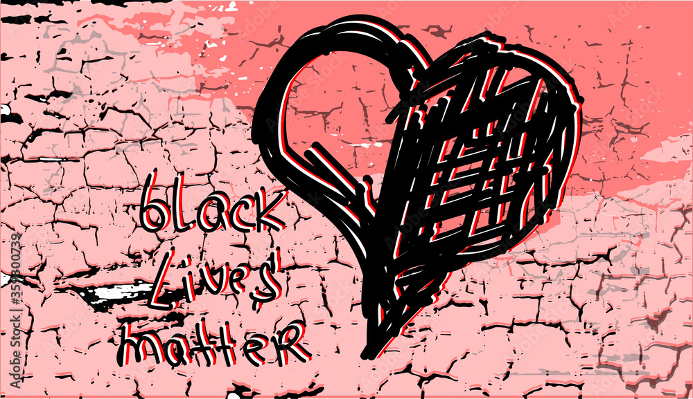 Black Lives Matter text vintage. Stop racism. I can't breathe. Stop ...