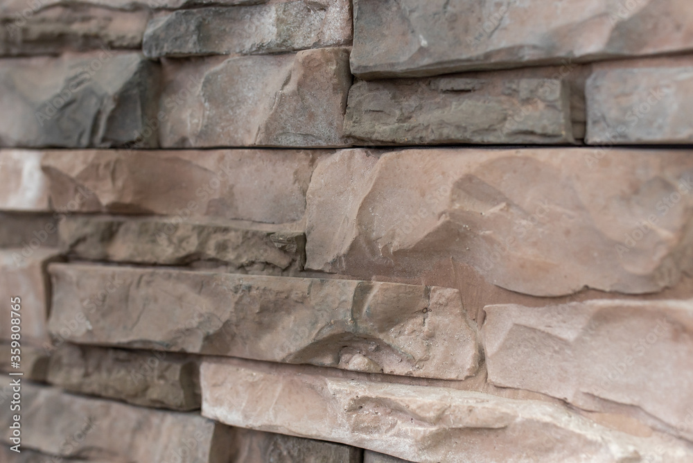 New materials in construction. The artificial stone imitating a brick ...