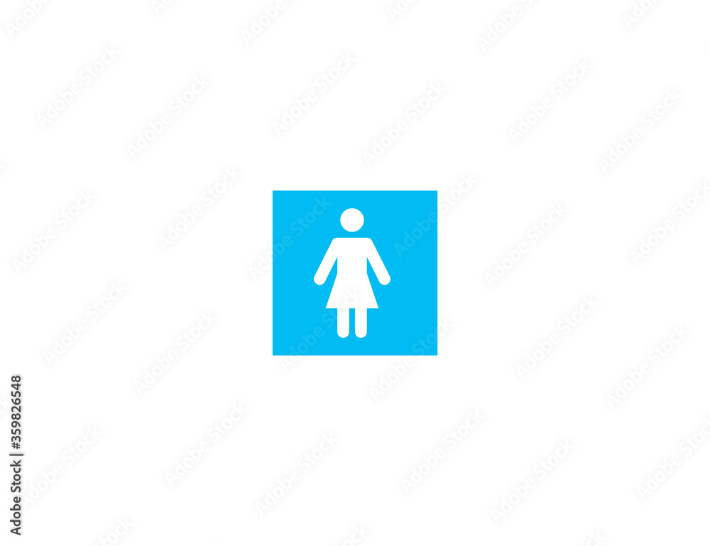 Women vector flat icon. Female, Women’s Room. Isolated Womens Toilet ...