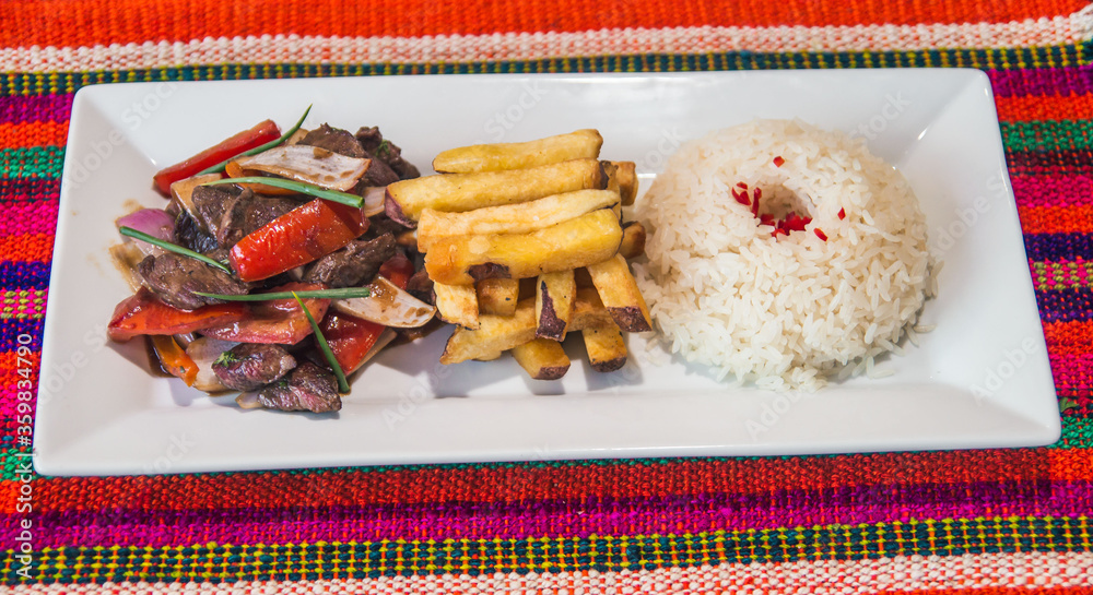 menu restaurante peruano Stock Photo | Adobe Stock