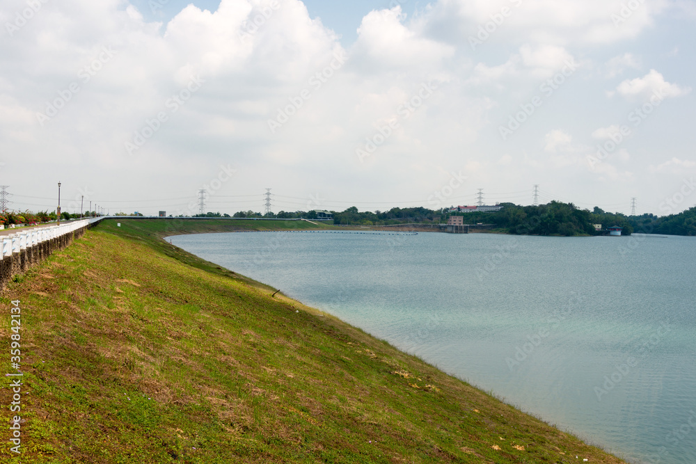 Wusanto Reservoir scenic area in Guantian District, Tainan, Taiwan. The ...