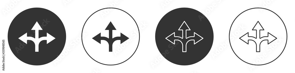 Black Road traffic sign. Signpost icon isolated on white background ...