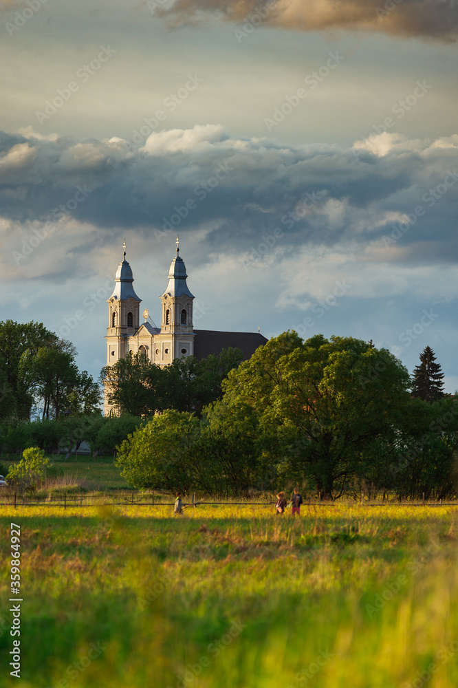 Evening landscape at Sumuleu (Csiksomlyo), Miercurea Ciuc, Harghita ...