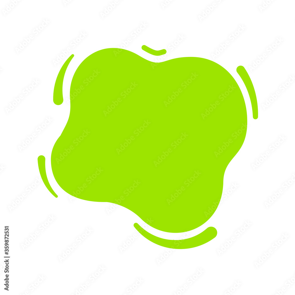 lemon green blob shape, green tea milk for background, bright green in ...
