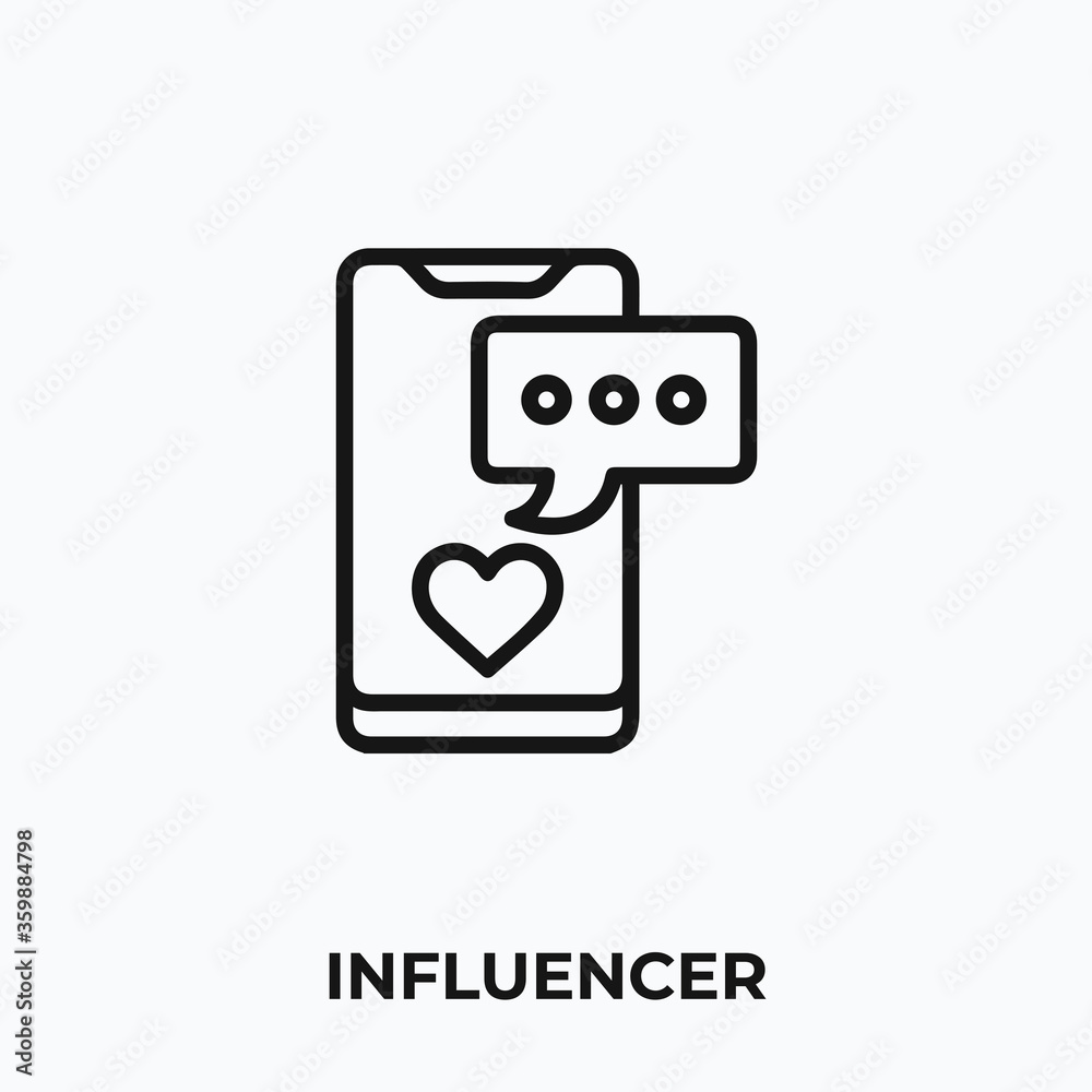 influencer icon vector. influencer sign symbol Stock Vector | Adobe Stock
