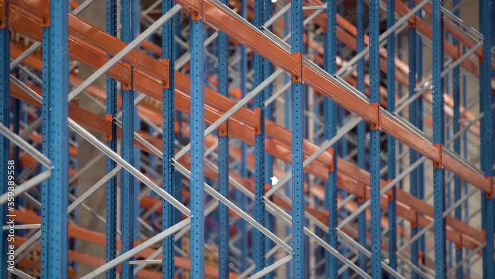 Warehouse, storage racks and shelves industrial logistic delivery ...